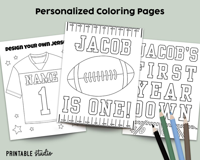 Football First Birthday Coloring Pages, Football Coloring Pages ...