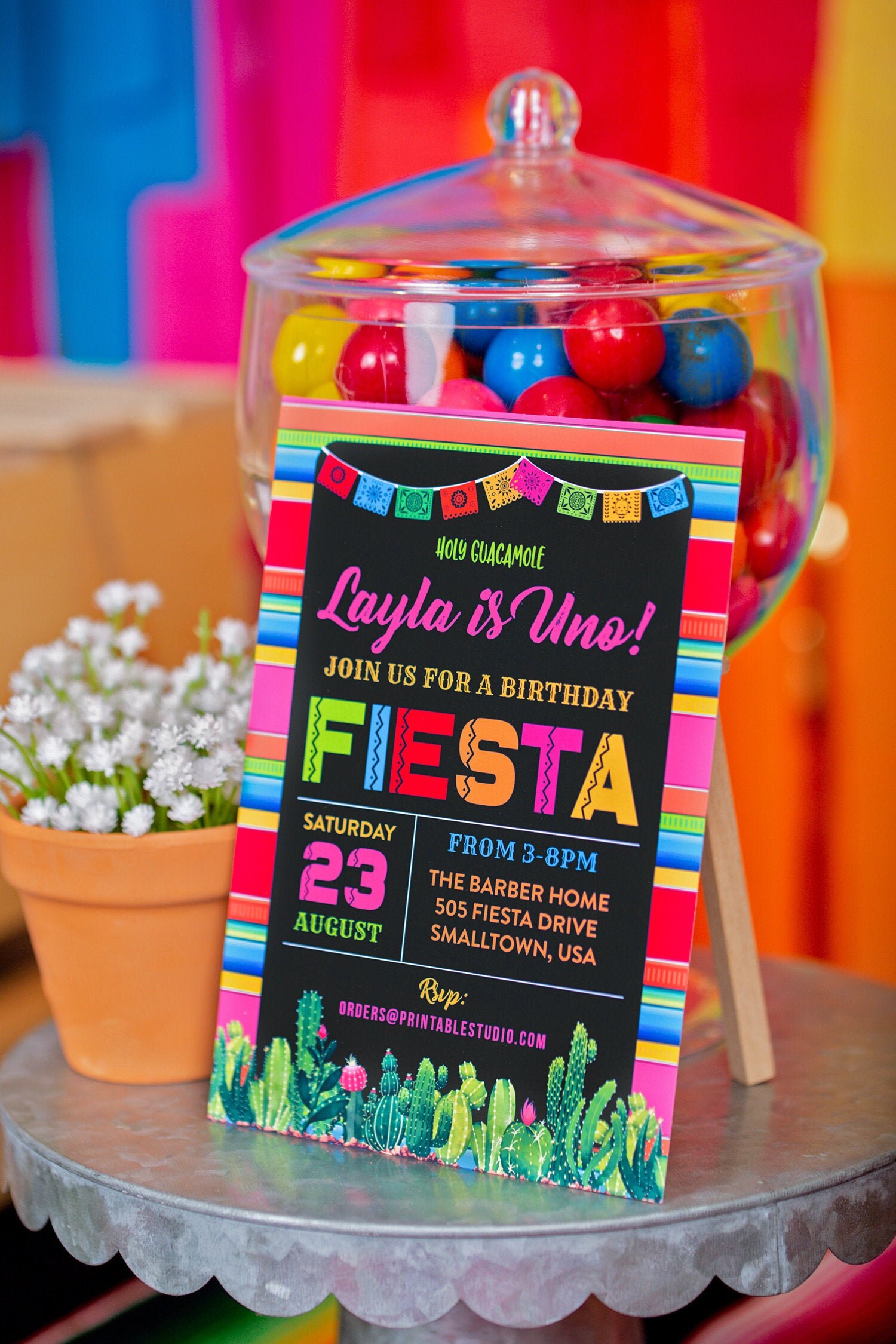 Fiesta Invitation Printable Fiesta Party Invitation Fiesta | Etsy