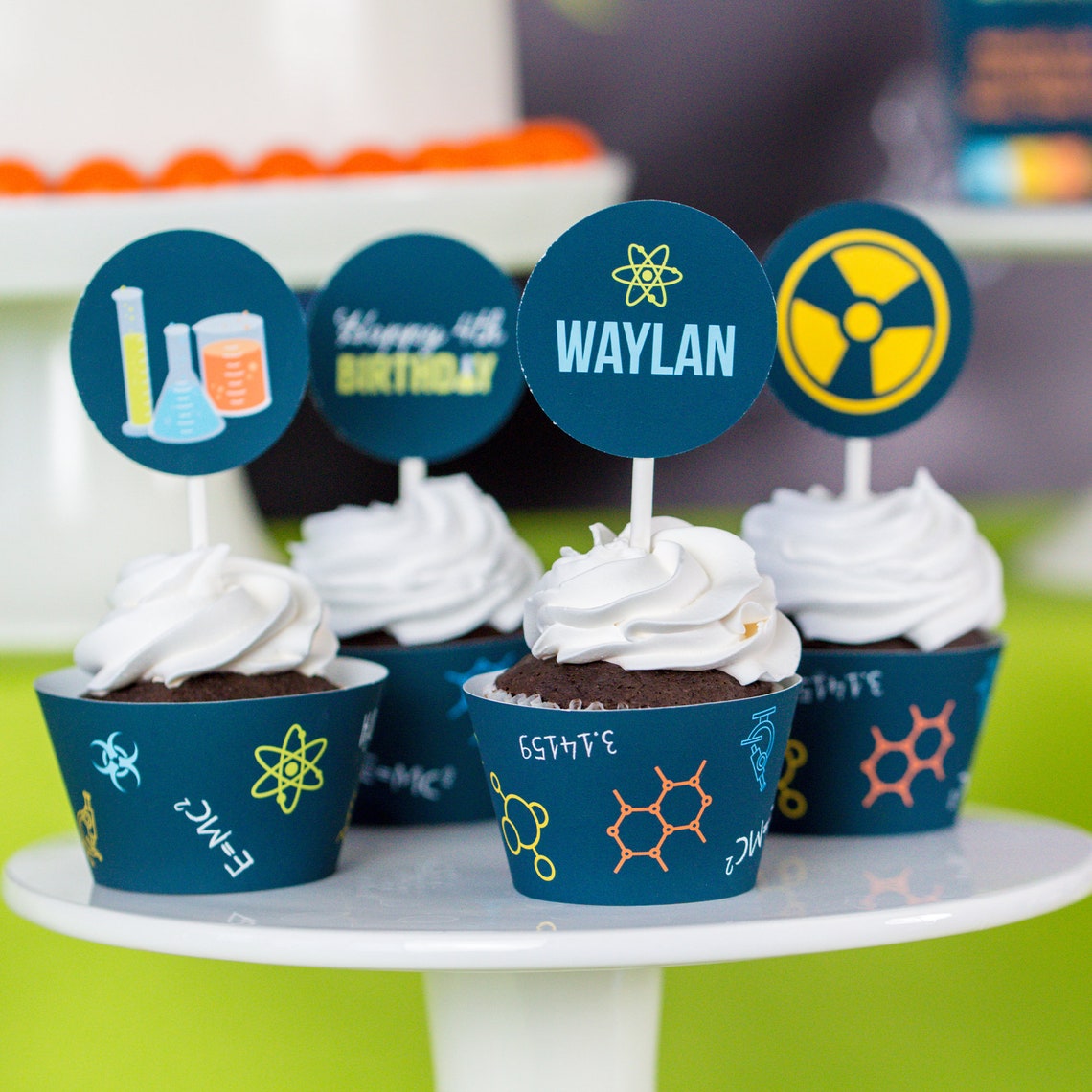 Science Cupcake Topper, Instant Download Science Party Cupcakes ...