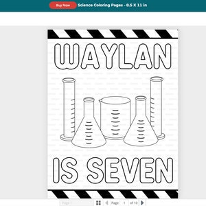 Editable Science Party Coloring Pages, Science Lab Activity Pages ...