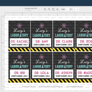 Science Party ID Badge - Scientist Badge - Science Lab Badge ...