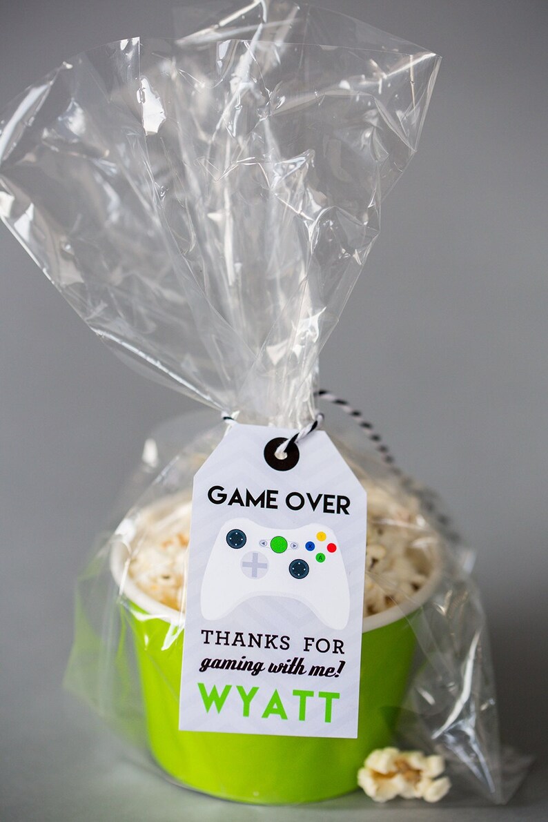 Video Game Favor Tags Printable Video Game Party Favor Tags - Etsy