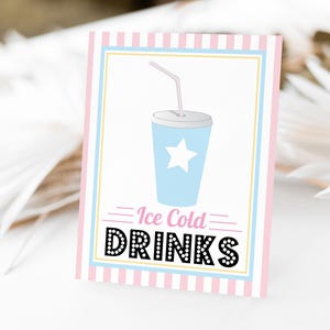 Editable Movie Party Signs Instant Download Pastel Movie Party Signs ...
