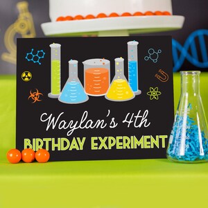 Science Party Welcome Sign - Printable Scientist Party Sign - Science ...