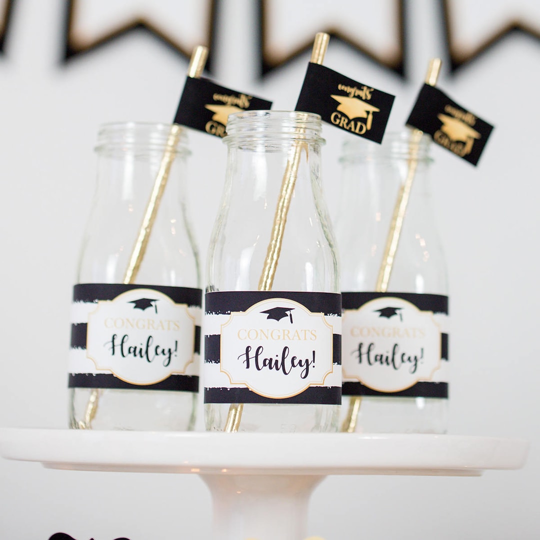 Graduation Water Bottle Labels - Graduation Drink Labels - Printable ...