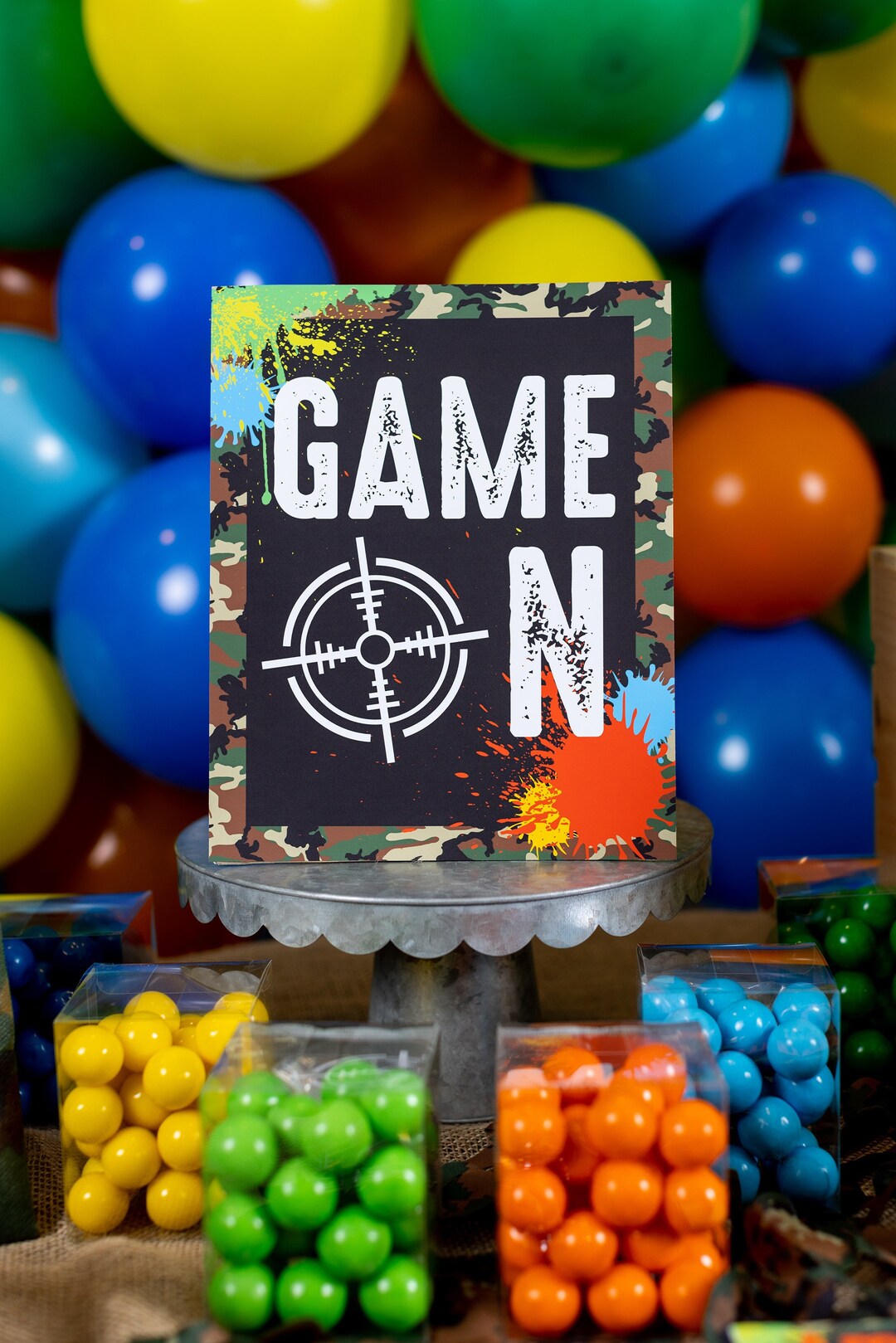Paintball Game on Sign - Instant Download Paintball Party Sign ...