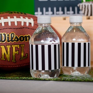 Football Party Drink Labels - Printable Football Water Labels ...