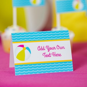 Pool Party Candy Table Labels INSTANT DOWNLOAD - Pink Pool Party ...
