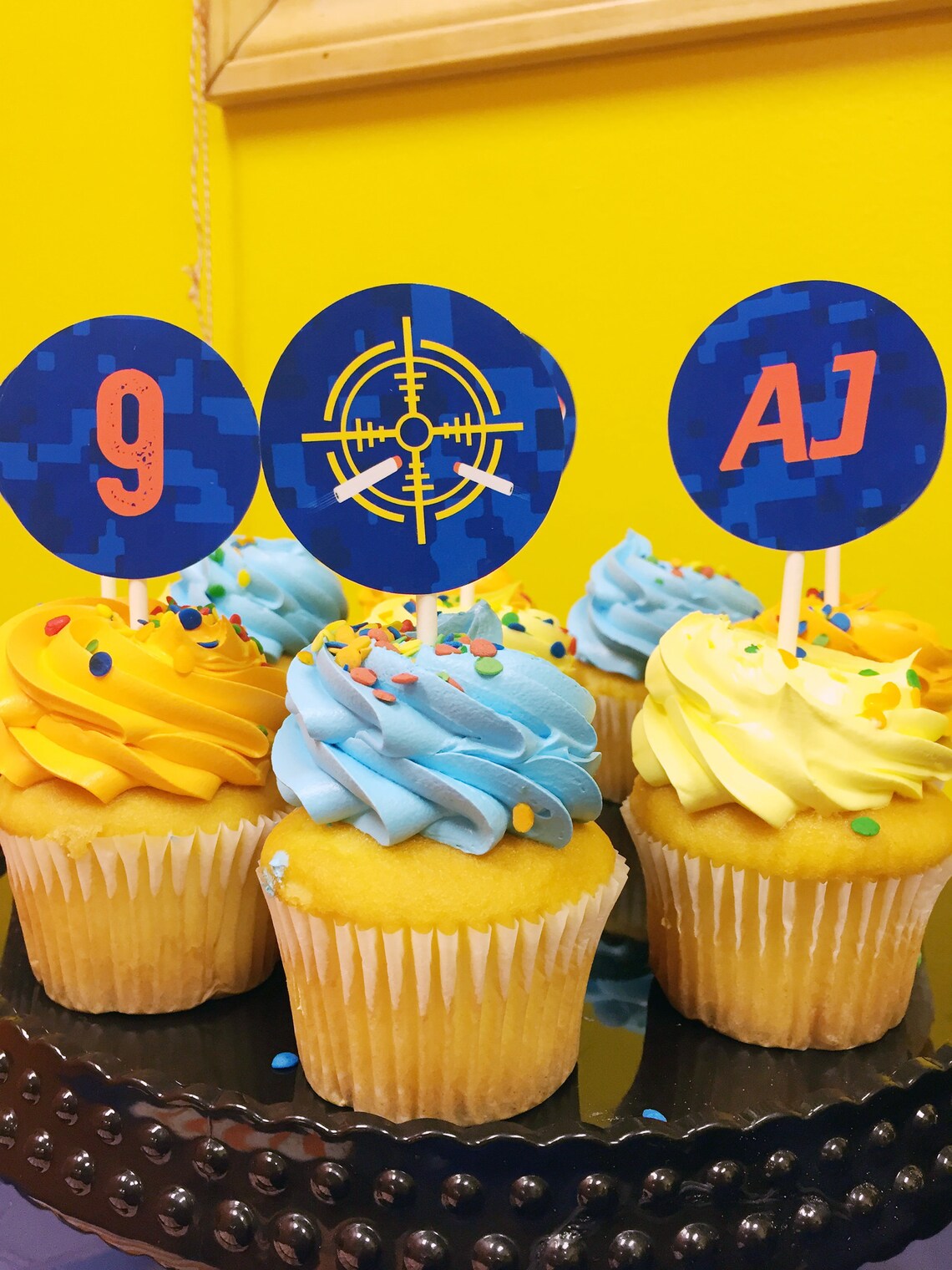 Dart Party Cupcake Topper Printable Dart Birthday Party - Etsy