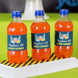 Science Party Drink Labels, Science Party Water Label, H2O Water Labels ...