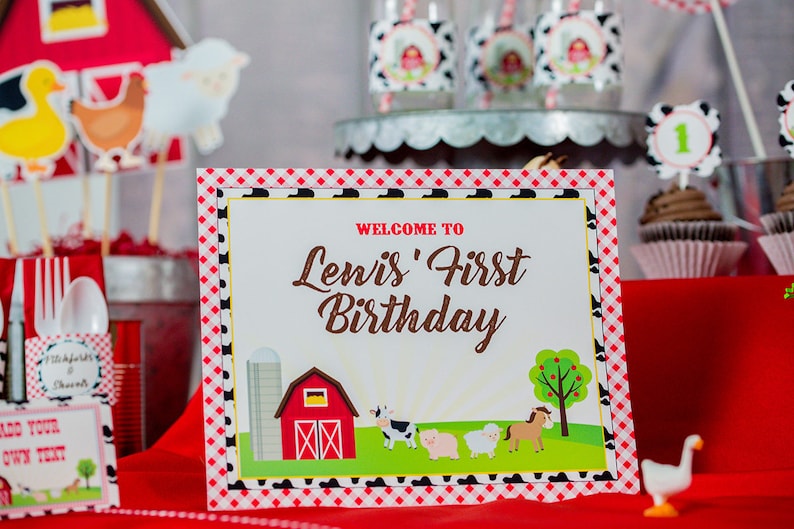 Farm Party Decorations Instant Download Farmer Decorations | Etsy