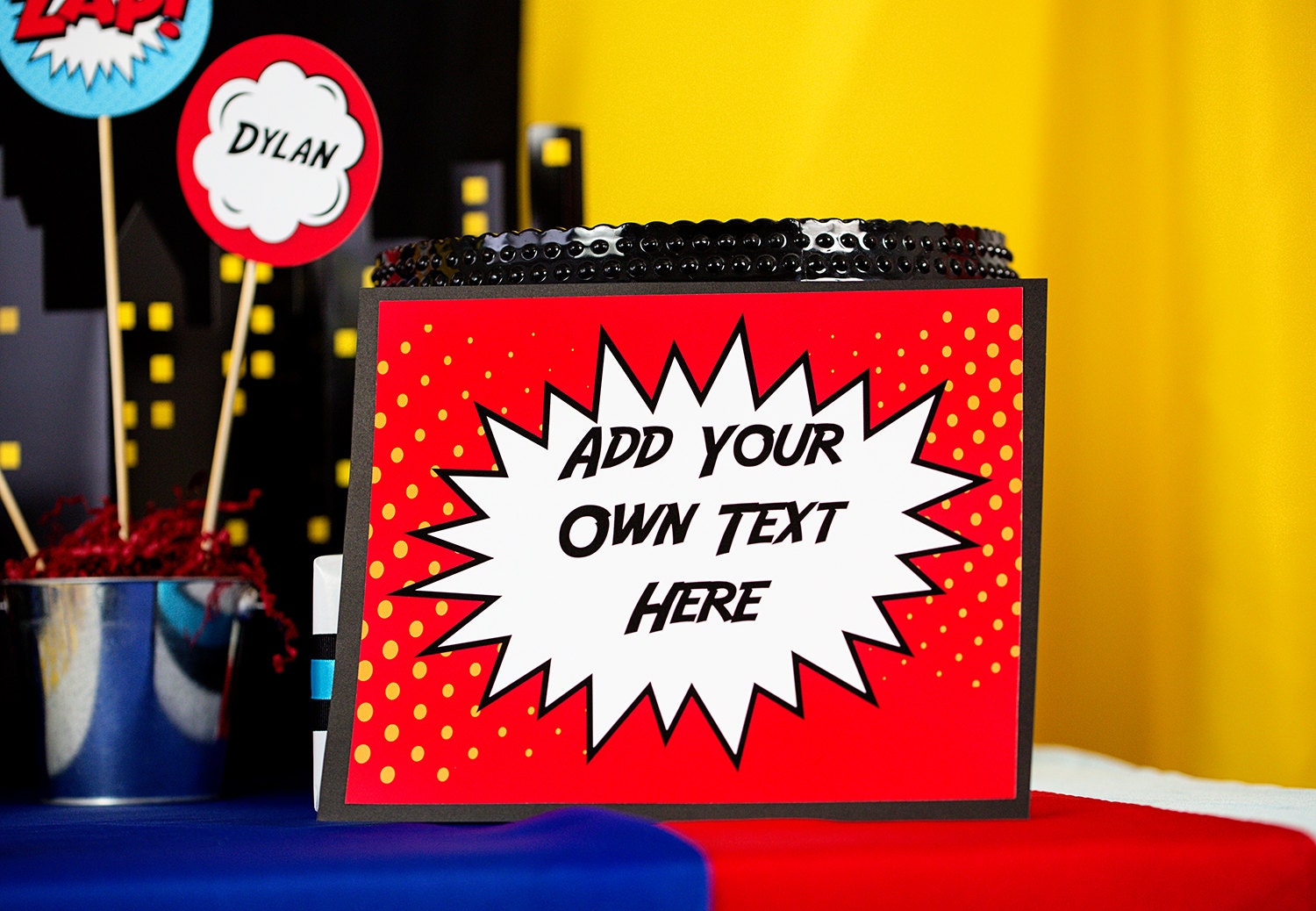 Superhero Party Signs Instant Download Boys Superhero Party | Etsy