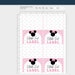 Editable Minnie Food Labels, Modern Minnie Mouse Party Labels, Modern ...