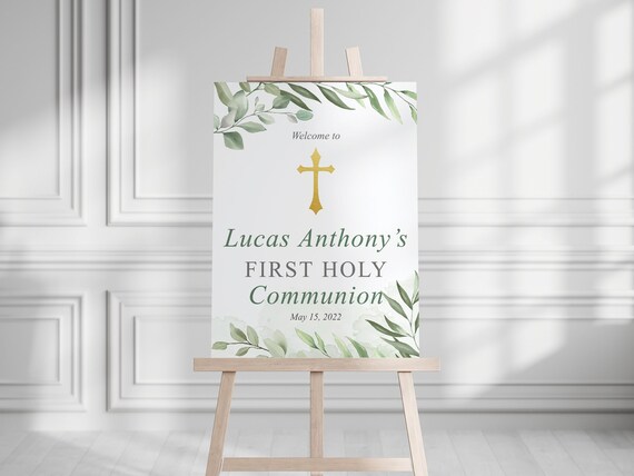 Communion Party Welcome Sign for Boys Communion Large Sign Boys ...
