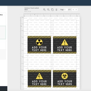 Science Party Food Labels in Blue - Science Buffet Table Signs ...