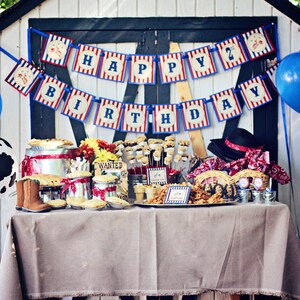 Cowboy Party Birthday Banner Instant Download Western Cowboy Banner in ...