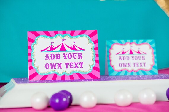 Carnival Party Food Labels INSTANT DOWNLOAD - Circus Party Food Labels ...