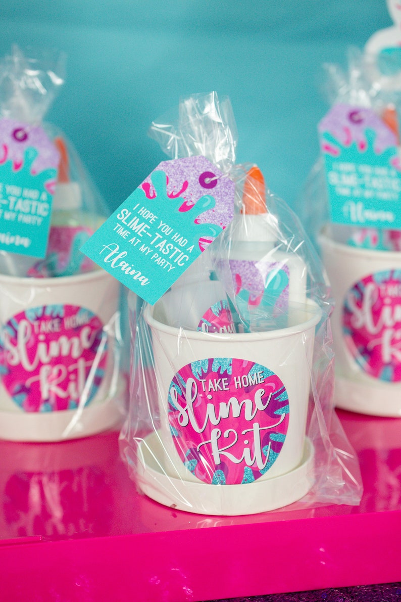 Slime Favor Tags Printable Slime Party Favor Tags Instant - Etsy