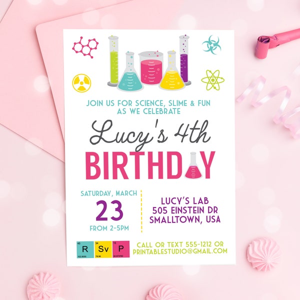 Science Invitation - Etsy