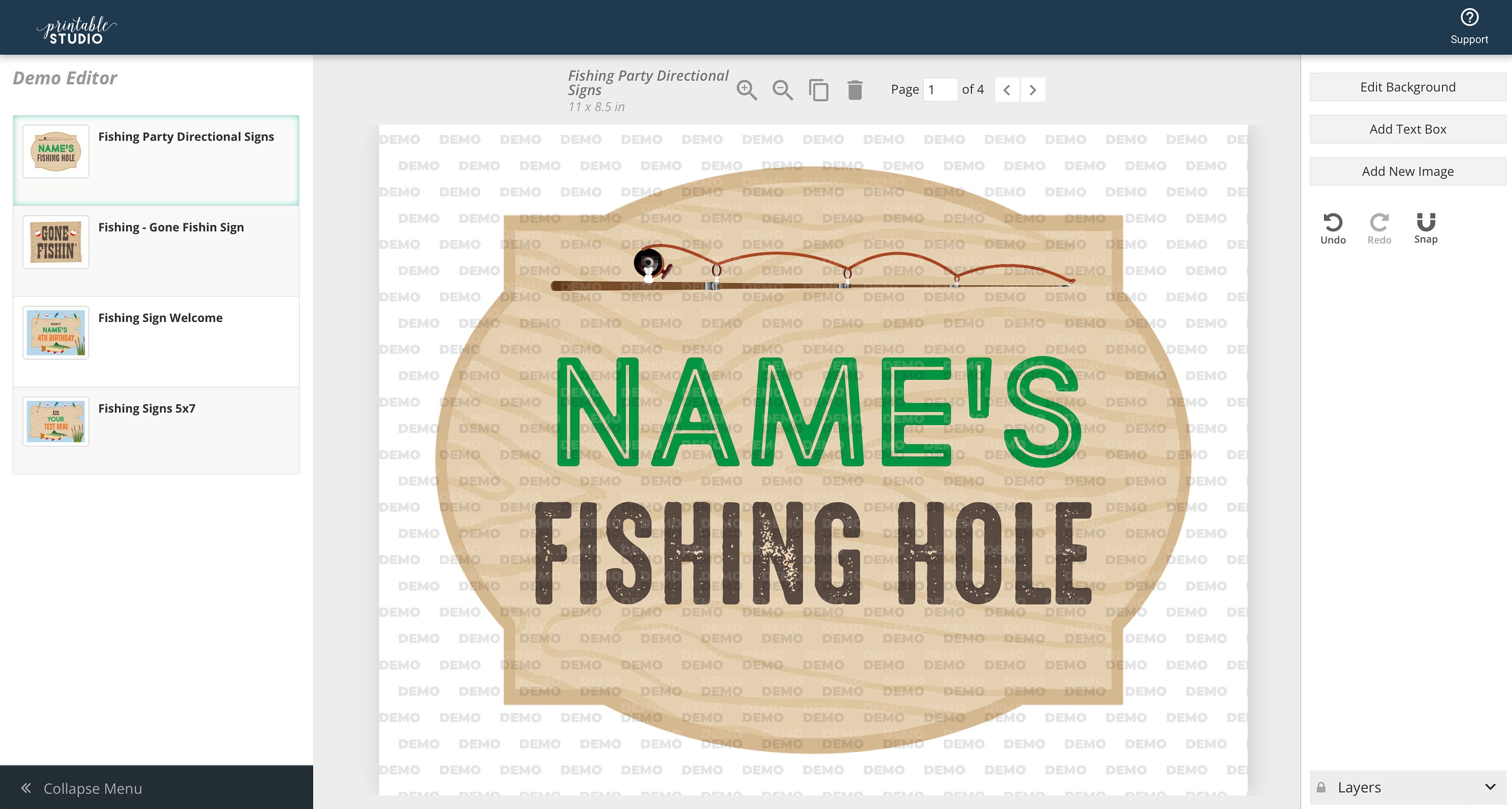 Editable Fishing Party Signs, Fishing Birthday Party Signs Printable ...
