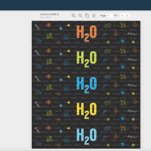 Science Party Drink Labels, Science Party Water Label, H2O Water Labels ...