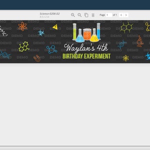 Science Party Drink Labels, Science Party Water Label, H2O Water Labels ...