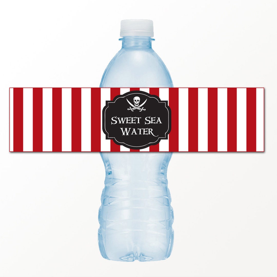 Pirate Party Labels Printable Pirate Water Labels by Pirate Birthday ...