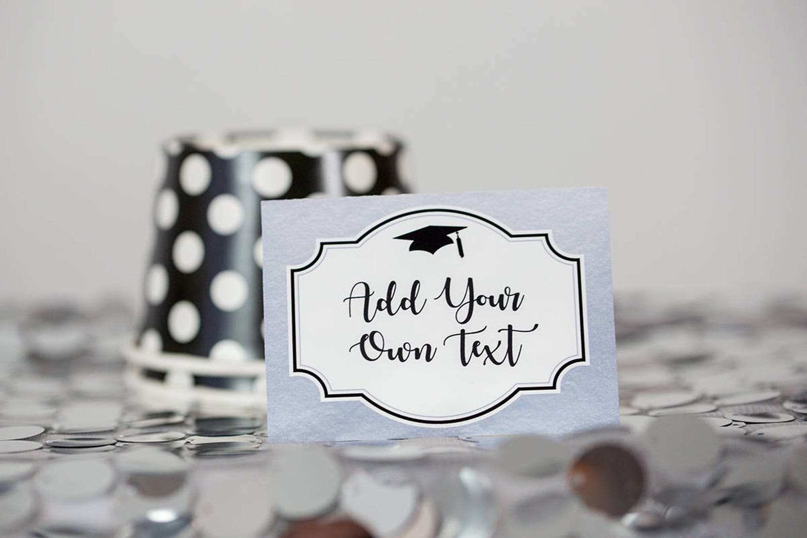 Graduation Party Food Labels INSTANT DOWNLOAD Silver Black | Etsy