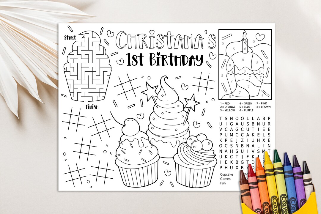 Editable Cupcake Birthday Coloring Page, Cupcake Cutie Coloring Page ...