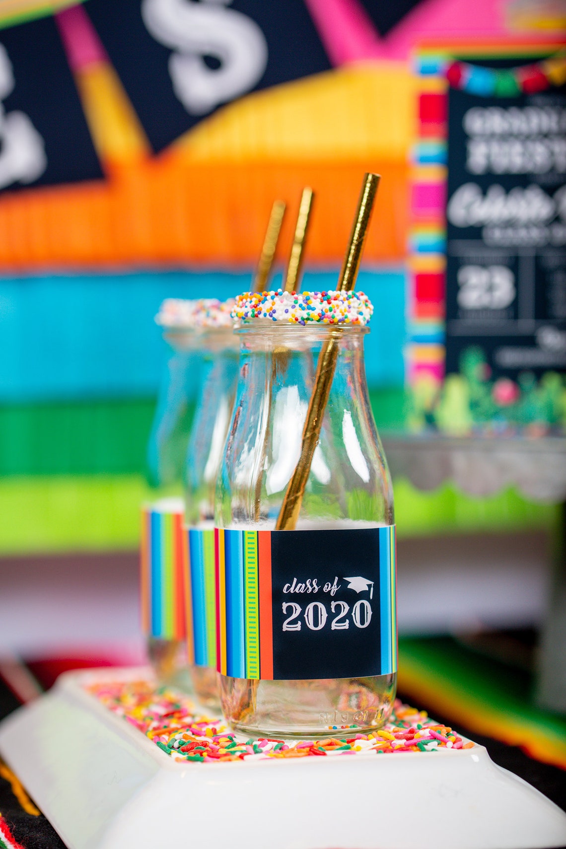 Graduation Fiesta Water Labels Printable Fiesta Party Drink - Etsy