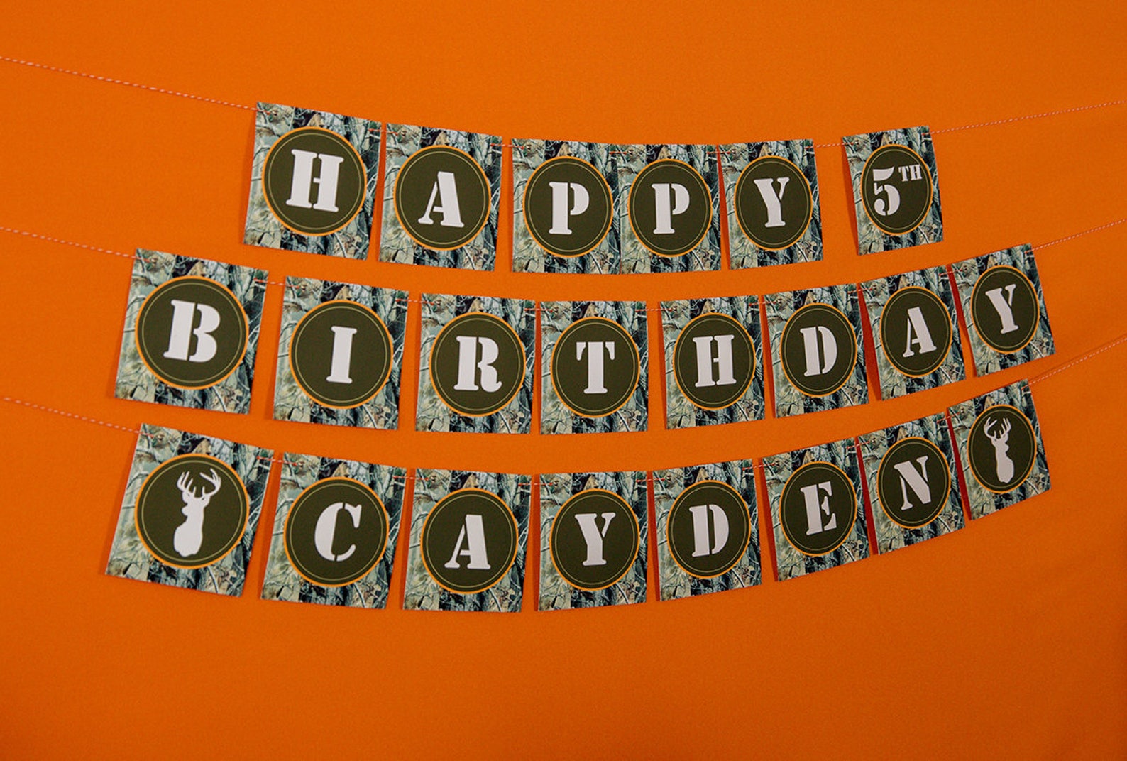 Hunting Birthday Banner - Instant Download Happy Birthday Banner With ...