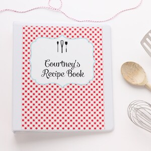 Recipe Book in Red Gingham - Printable Recipe Binder - INSTANT DOWNLOAD ...