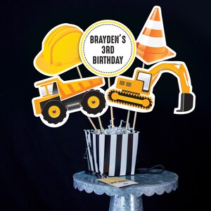 Construction Centerpieces Printable Construction Birthday Party ...