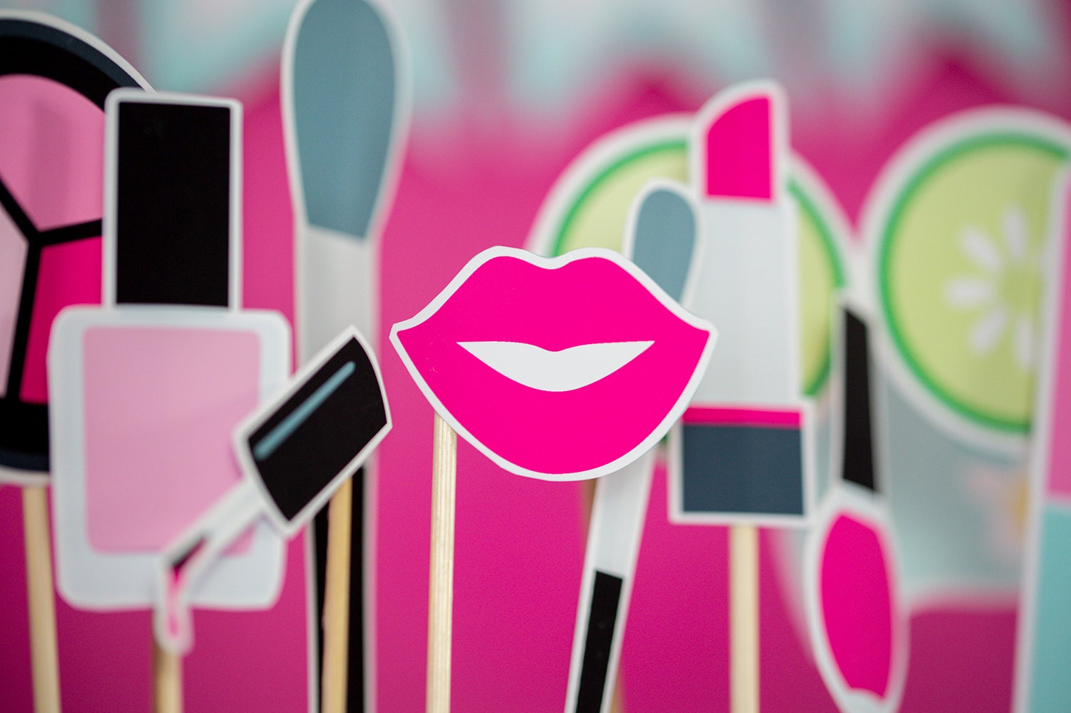 Spa Party Photo Booth Props and Sign - Instant Download Spa Party Photo ...