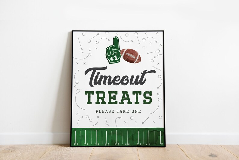 Football Party Sign Bundle, Football Birthday Signs, Set of Football ...