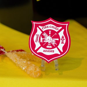 Fireman Badge - Instant Download Firefighter Badge - Editable Fire ...