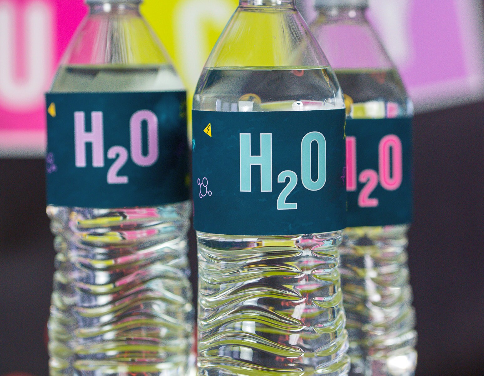 Science Party Drink Labels Science Party Water Label H2O | Etsy