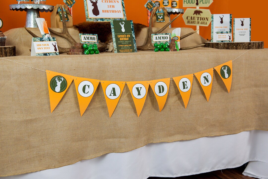 Hunting Banner Instant Download Hunting Party Banner Deer Hunting ...