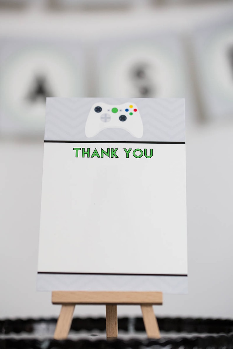 Video Game Thank You Card with White Controller Video Game | Etsy