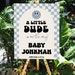 Little Dude Baby Shower Sign, Blue Little Dude Baby Shower Welcome Sign ...