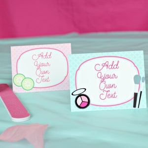 Spa Party Food Labels INSTANT DOWNLOAD Spa Party Signs Nail Polish Make ...