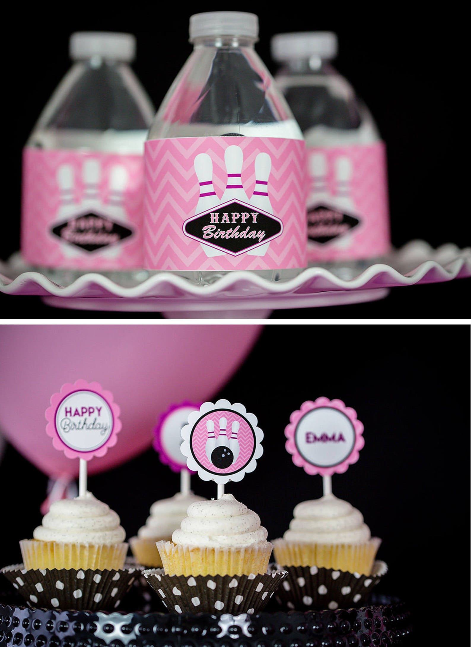 Bowling Party Decorations Girls Bowling Birthday Party - Etsy