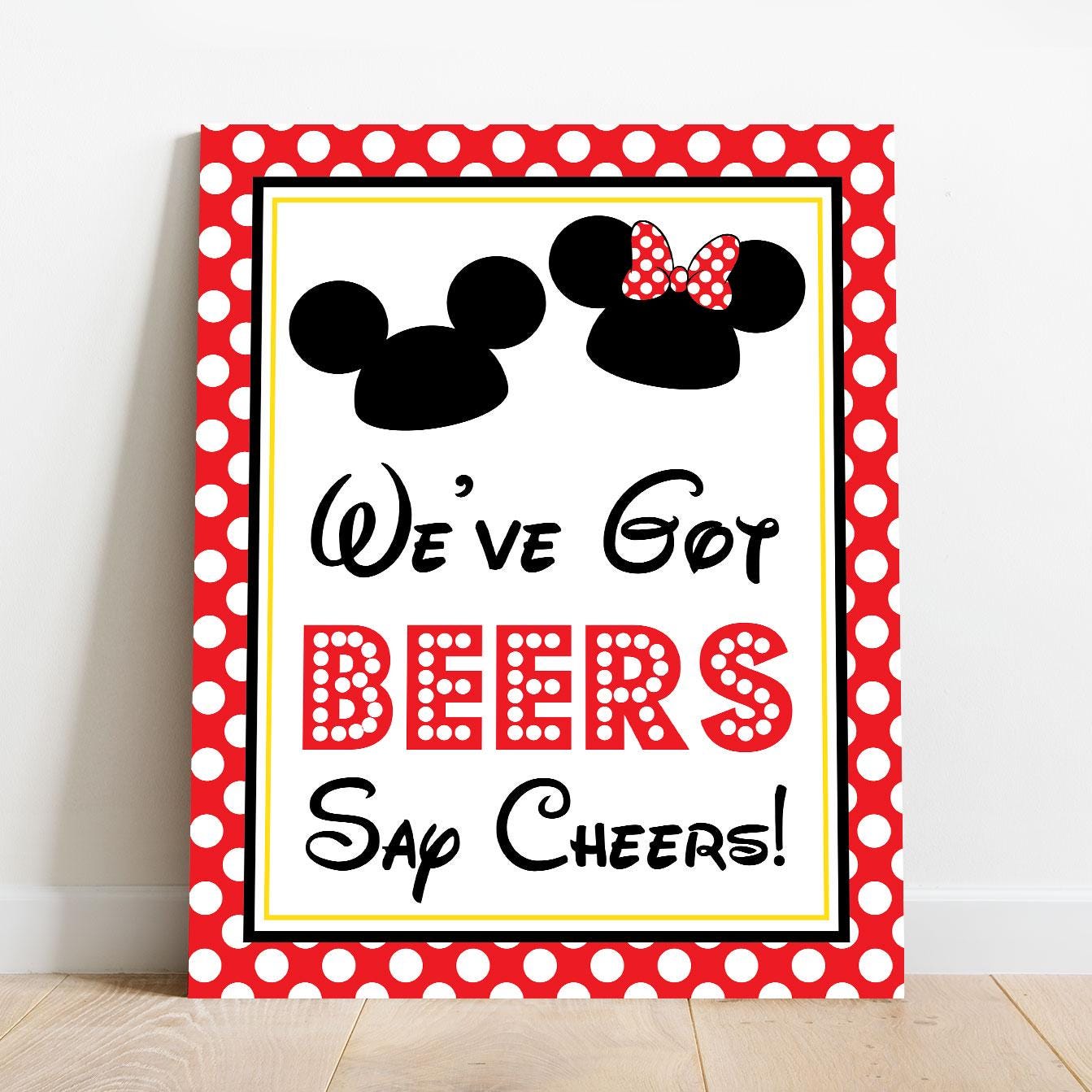 Mickey and Minnie Mouse Party Signs - Instant Download Mickey Minnie ...