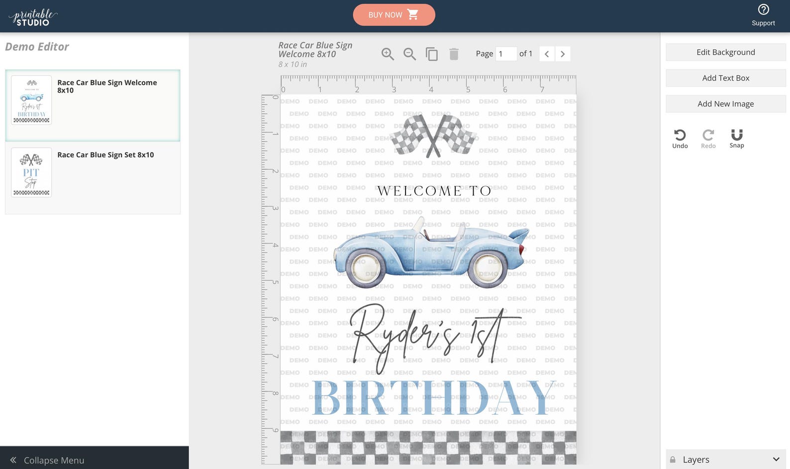 Race Car Birthday Sign Bundle in Blue, Fast 1 Racing Birthday Party ...