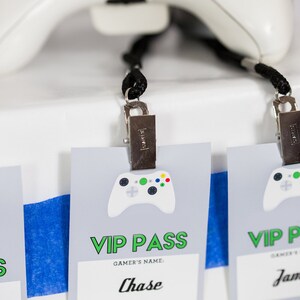Video Game Party VIP Pass Printable Video Game VIP Pass - Etsy