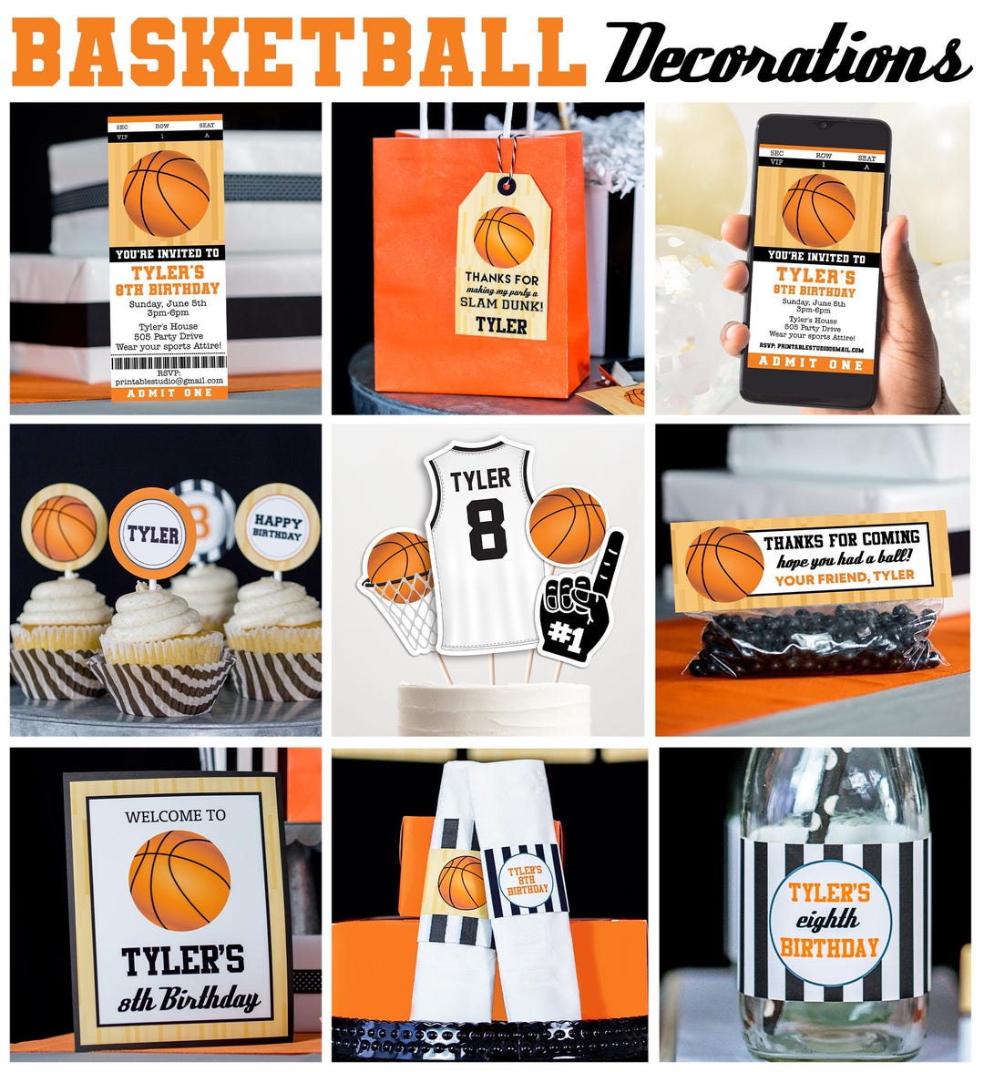 Basketball Birthday Decorations, Basketball Birthday Party Decor ...
