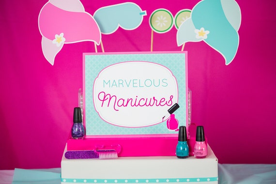 Spa Party Manicure Sign - Instant Download Manicure Sign for Spa by ...