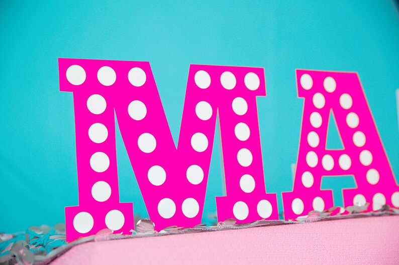 Printable Marquee Letters - Movie Party Decorations - Movie Birthday ...