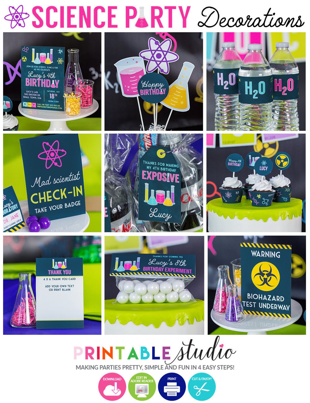 Girls Science Party Decorations Girls Science Birthday - Etsy