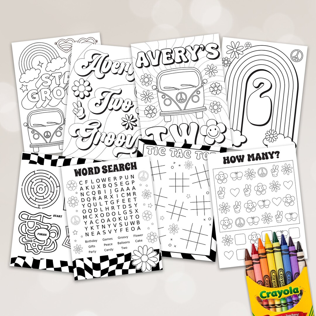 Two Groovy Coloring Pages Groovy Girl Activity Pages Two Groovy ...